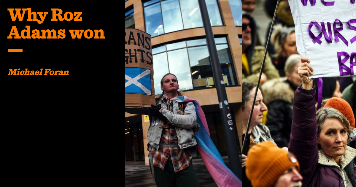 Why Roz Adams won | Michael Foran | The Critic Magazine