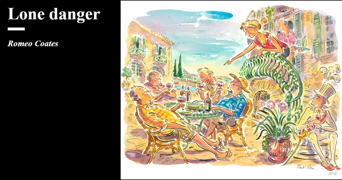 Lone danger | Romeo Coates | The Critic Magazine