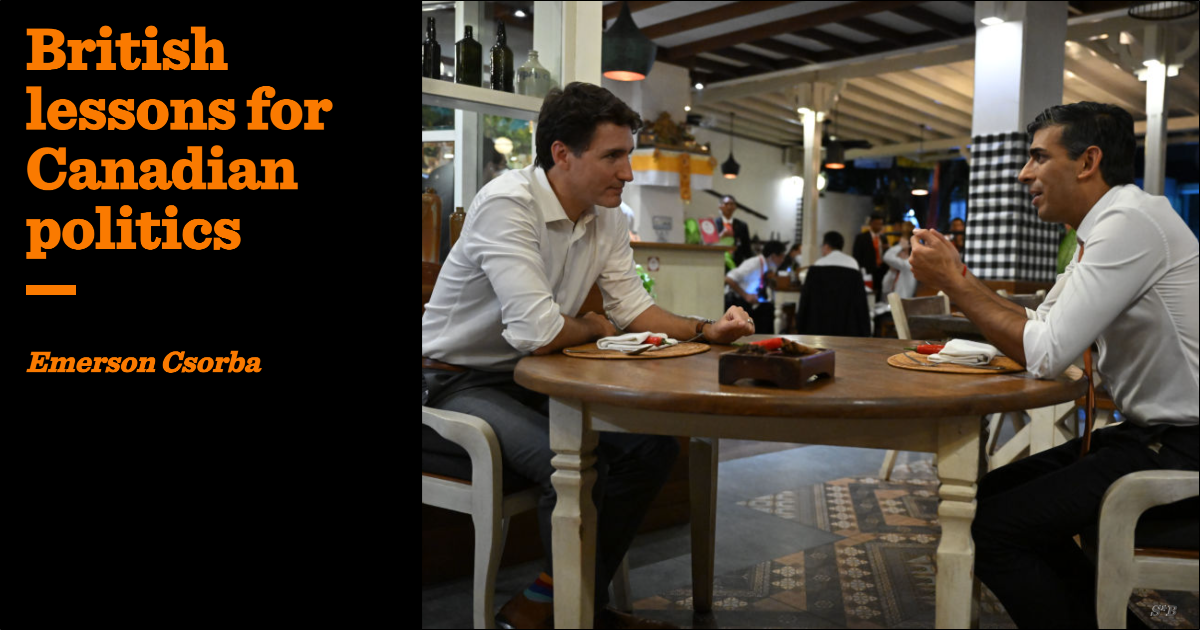 British lessons for Canadian politics | Emerson Csorba | The Critic ...