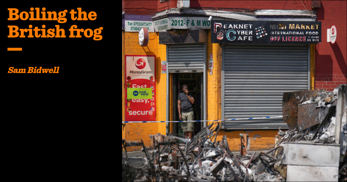 Boiling the British frog | Sam Bidwell | The Critic Magazine