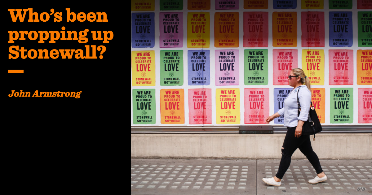 Who’s been propping up Stonewall? | John Armstrong | The Critic Magazine