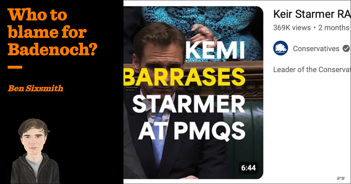 Who is to blame for Badenoch? | Ben Sixsmith | The Critic Magazine