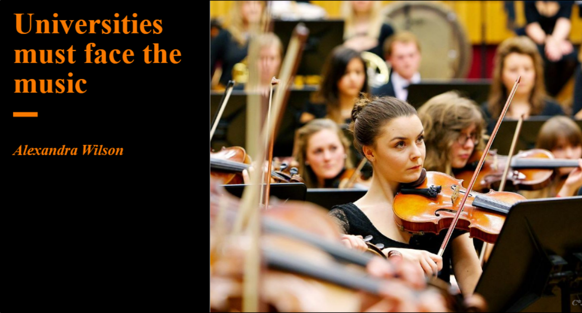 Universities must face the music | Alexandra Wilson | The Critic Magazine