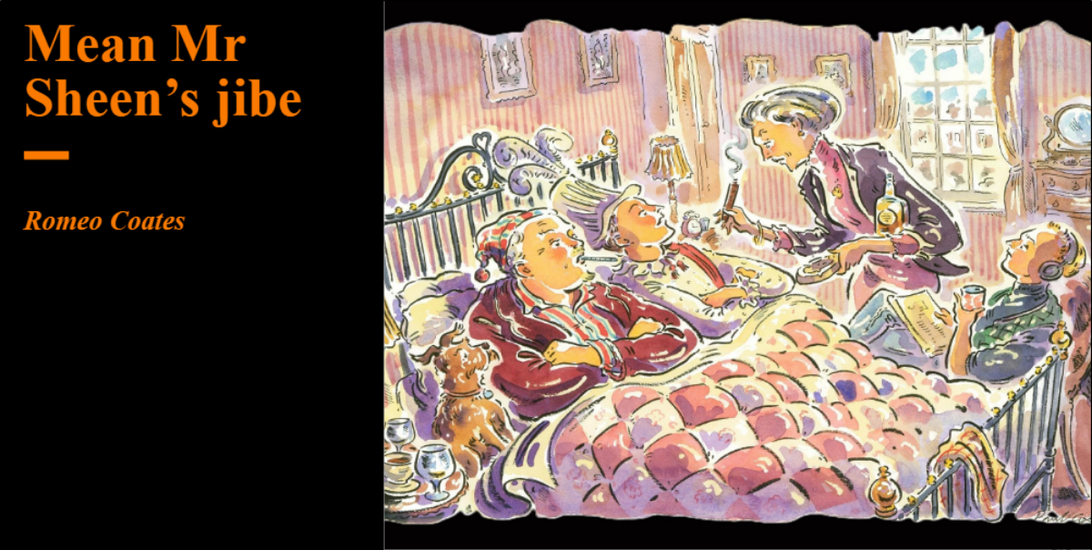 Mean Mr Sheen’s jibe | Romeo Coates | The Critic Magazine
