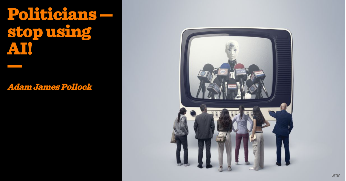 Politicians — stop using AI! | Adam James Pollock | The Critic Magazine