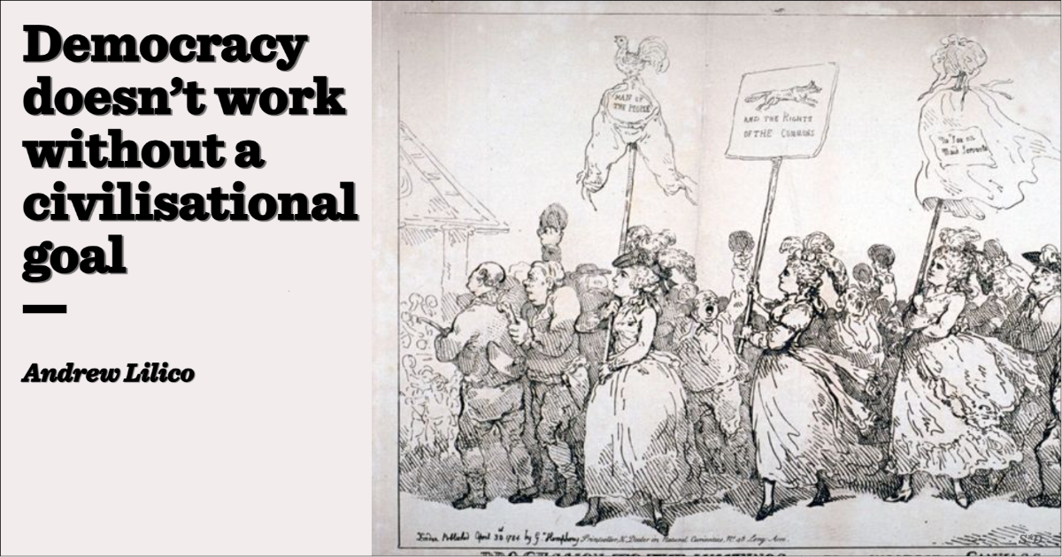 Democracy doesn’t work without a civilisational goal | Andrew Lilico ...