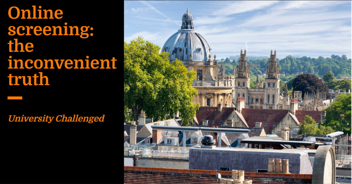 Online Screening: the inconvenient truth | University Challenged | The ...